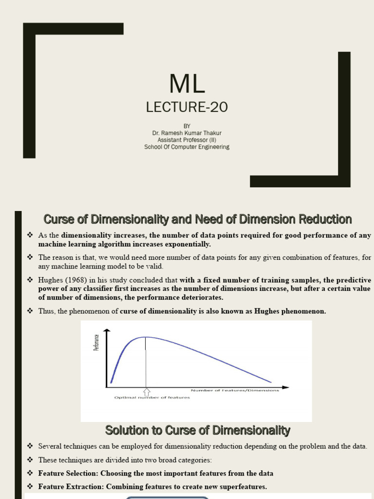 ML_Lec-20 | PDF | Principal Component Analysis | Eigenvalues And Eigenvectors