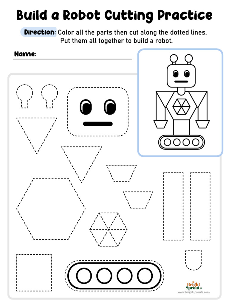 Build A Robot Cutting Practice Advanced 2 | PDF