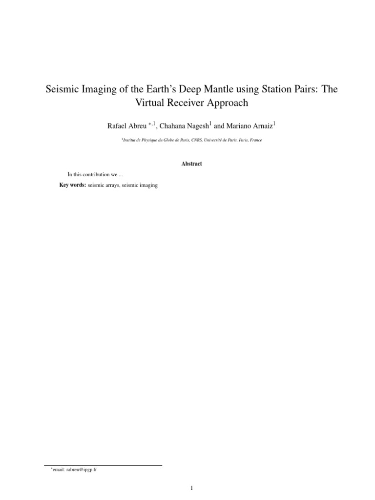 LLSVP_imaging_V1 | PDF | Geophysics | Geology