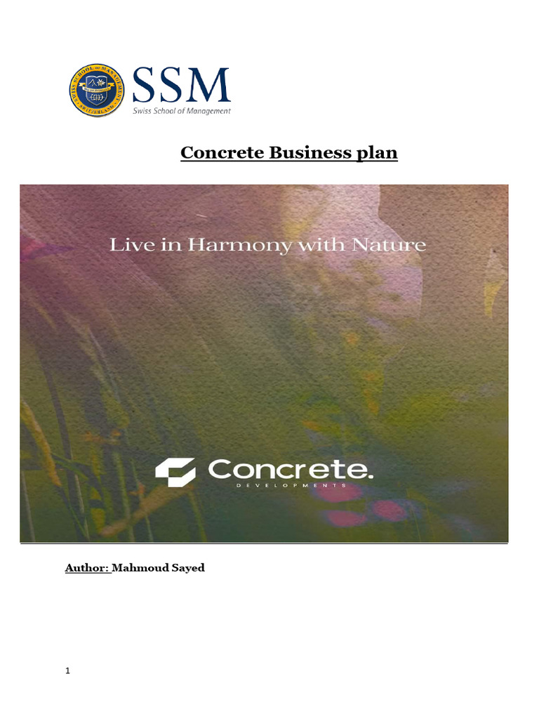 Concrete Business Plan | PDF | Building Information Modeling | Equity ...