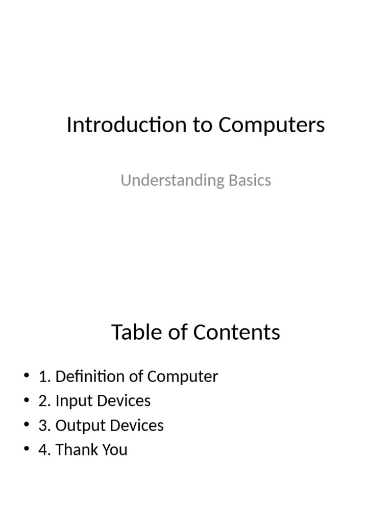 Introduction To Computers | PDF