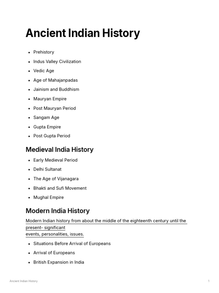 Comprehensive Overview of Ancient India | PDF