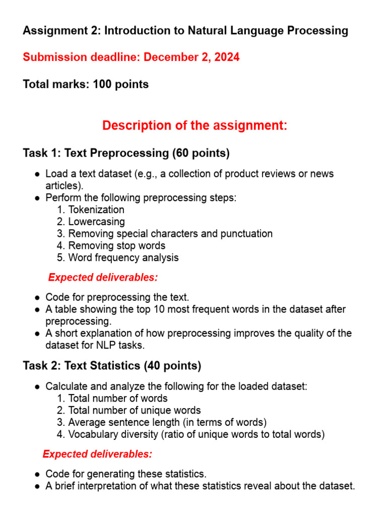 Downloaded - File - Assignment 2 - Introduction To Natural Language ...