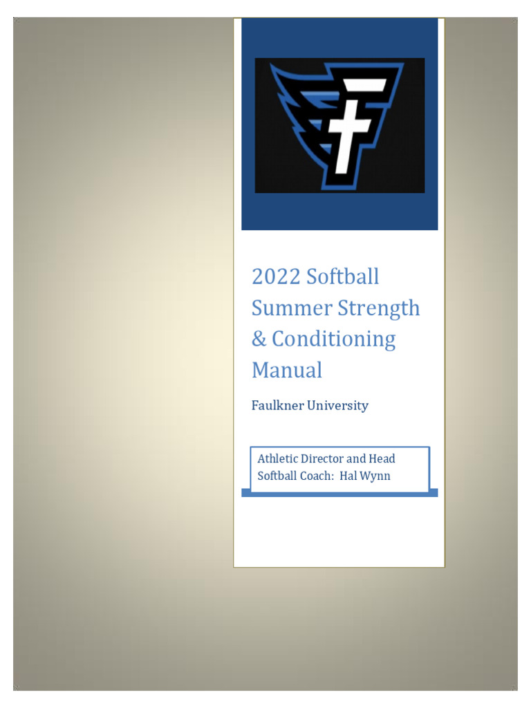 2022 Faulkner University Softball Summer Strength and Conditioning ...
