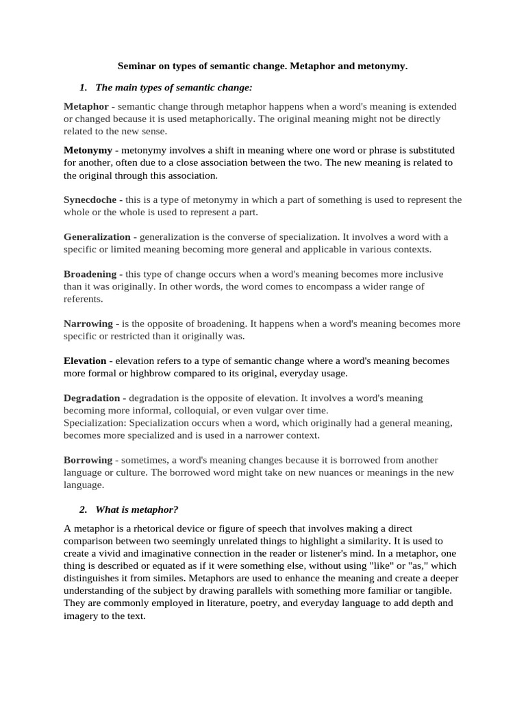 Seminar 3 | PDF | Metaphor | Idea