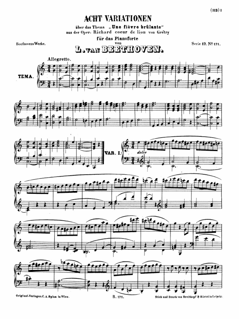 8 Variaciones Beethoven | PDF