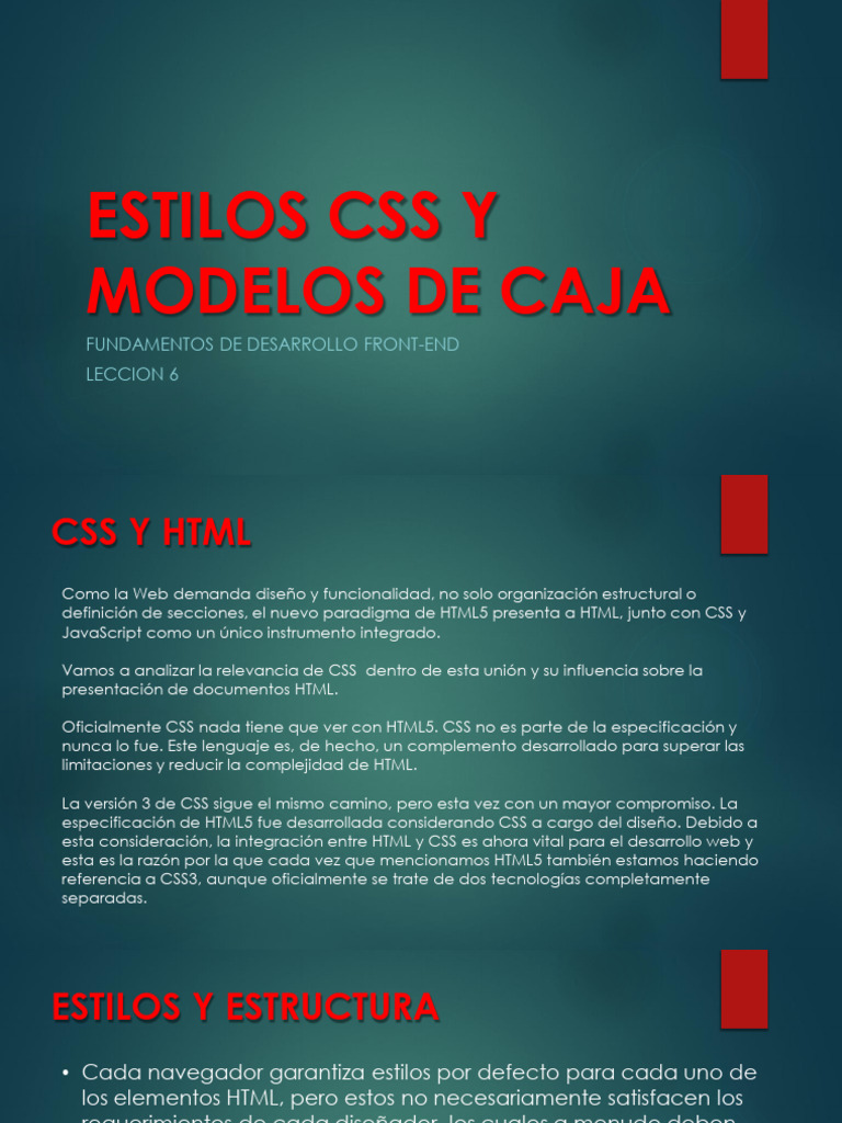 Modelos de Caja y Estilos CSS | PDF | HTML | Desarrollo de software