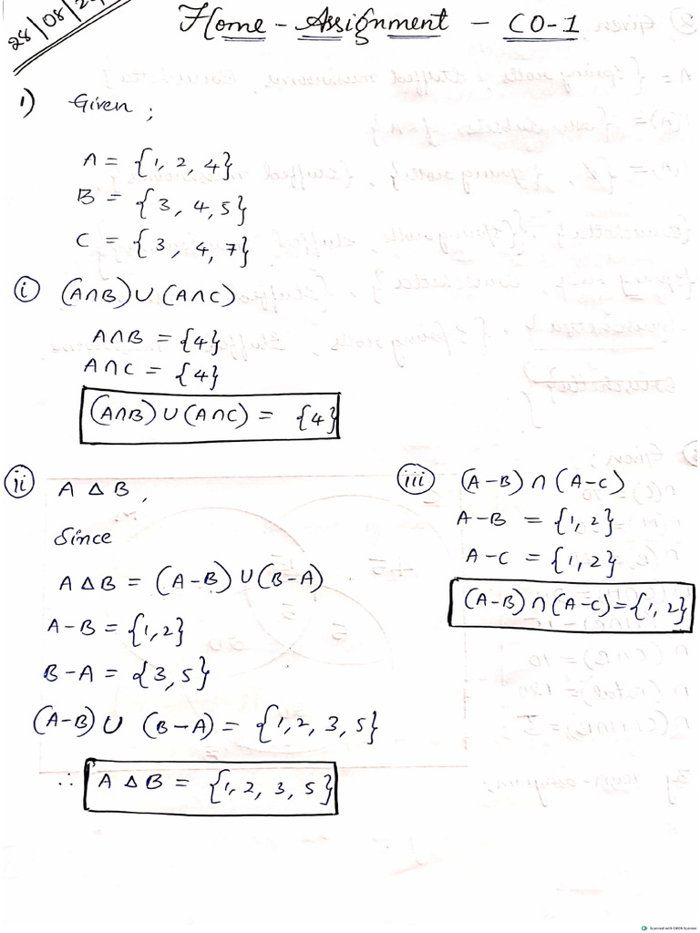 Maths Home Assignment 1 | PDF