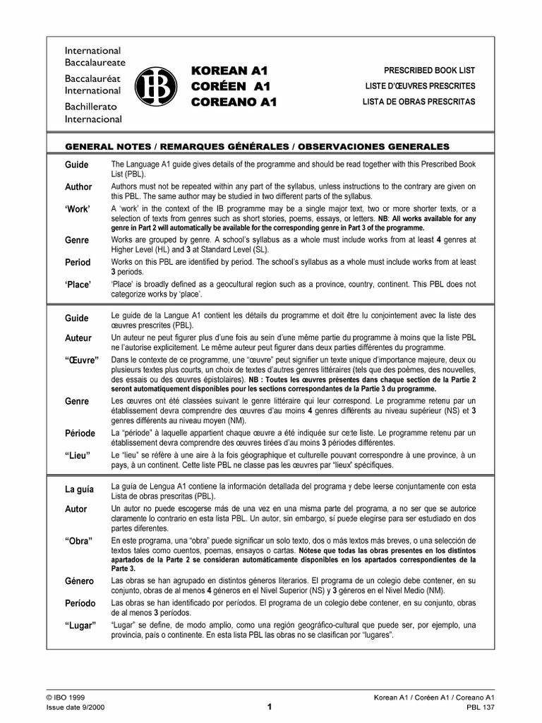 IB Prescribed Book List-Etoneton | PDF
