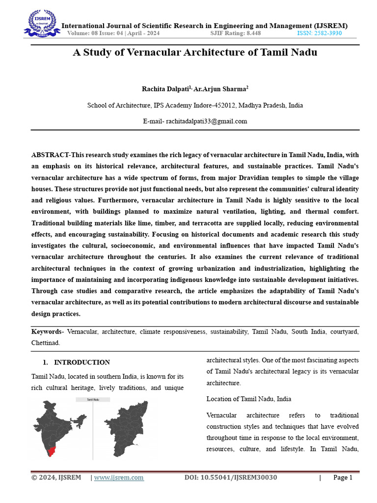 Tamil Nadu's Vernacular Architecture Study | PDF | Building Insulation ...