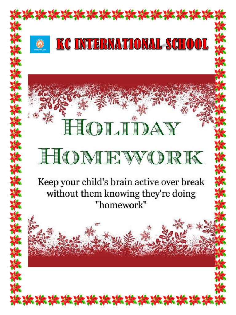 Grade 1 Winter Holidays Homework 2023-24 | PDF