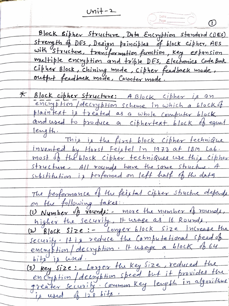 ISS Unit 2 | PDF | Cipher | Security Engineering
