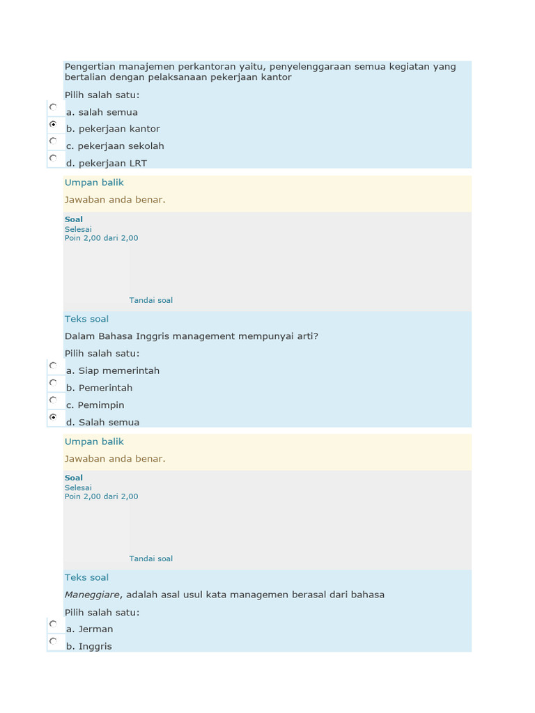 Manajemen Perkantoran - Fada | PDF