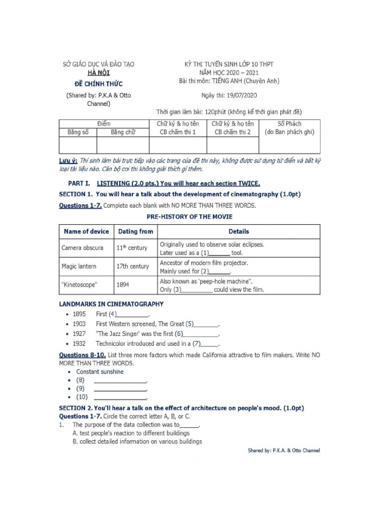 Chuyên Anh S HN | PDF