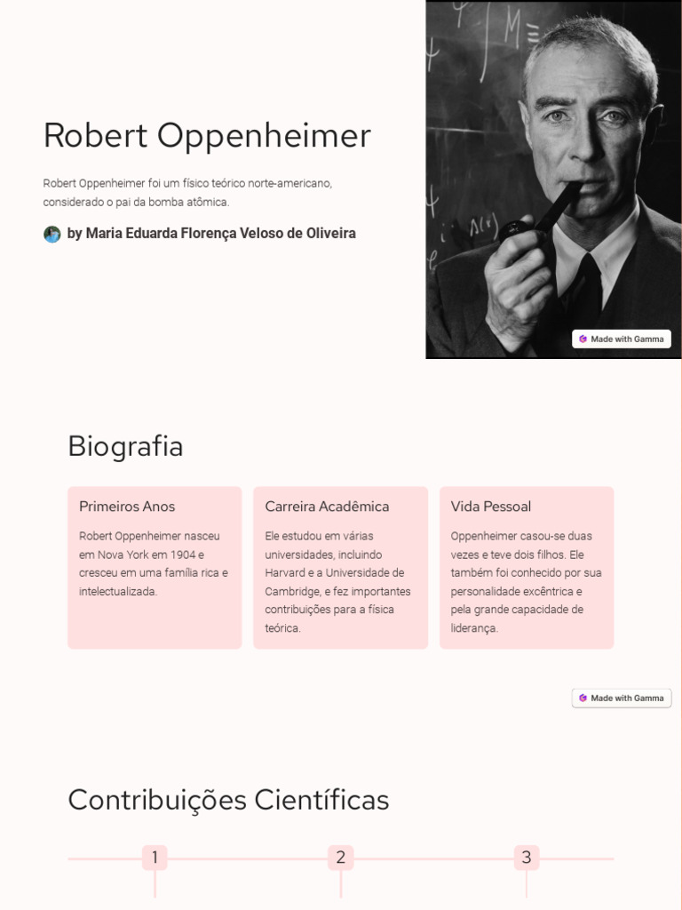 Robert Oppenheimer | PDF | Armas nucleares | Science