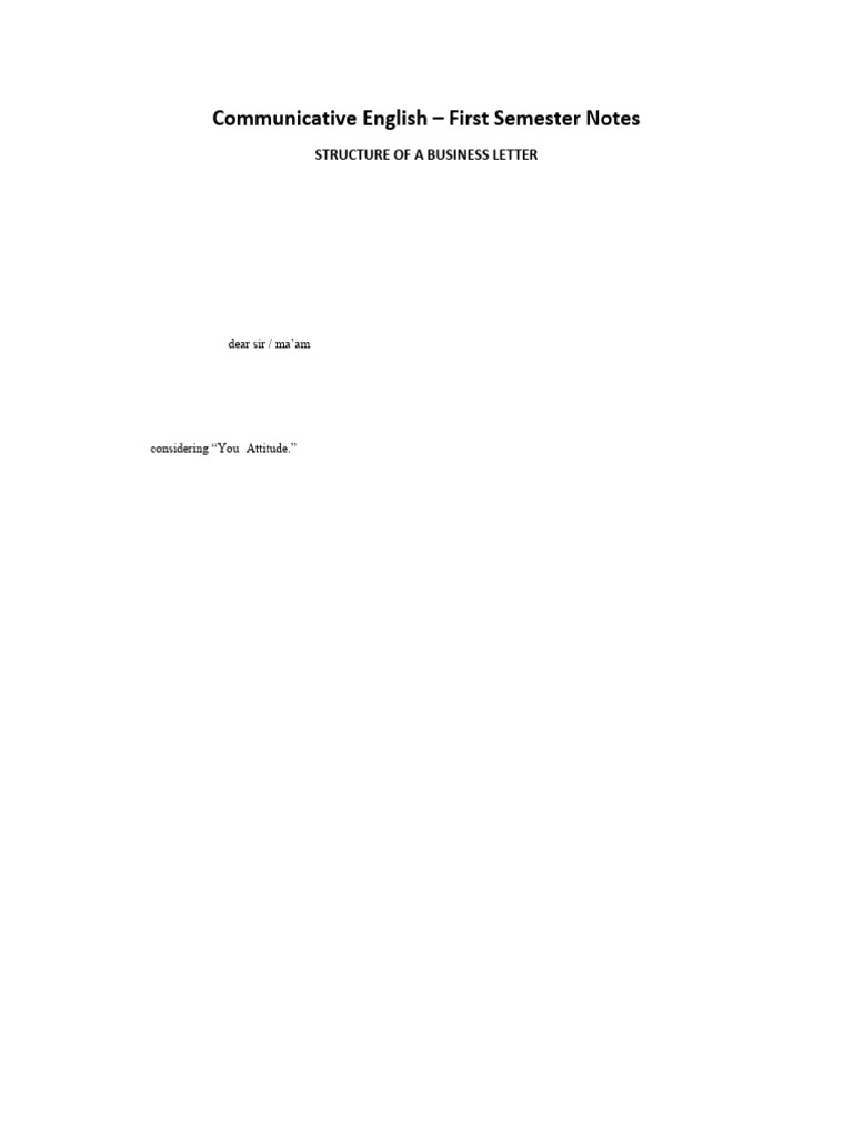 Communicative English Semester 1 Notes | PDF | Idiom | Social Media