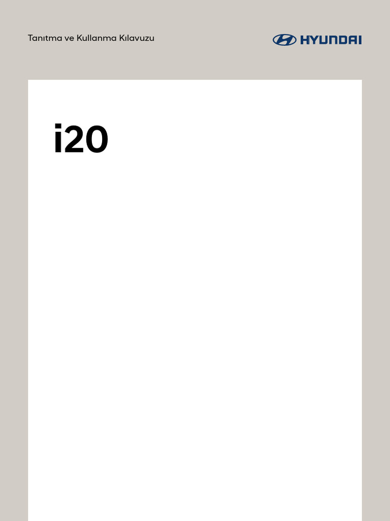 i20 Benzinli Kullanim Kilavuzu | PDF