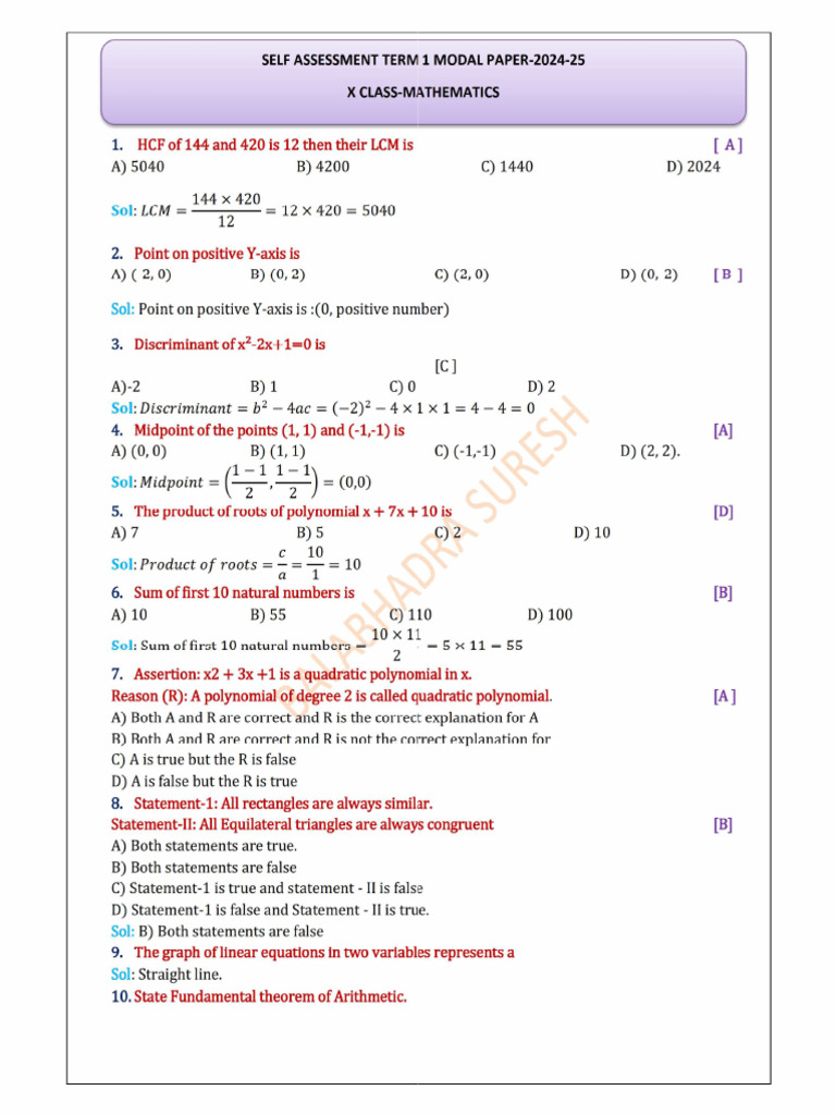 SATM X QP With Solutions (2024-25) EM Wbimg | PDF