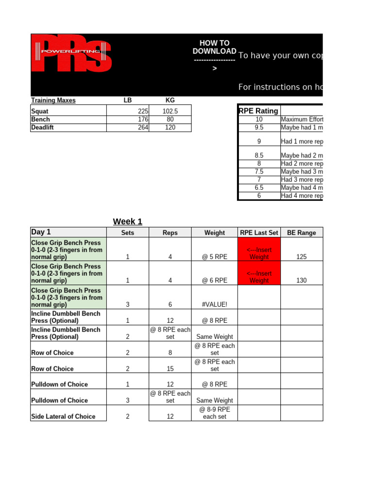 2022 PRs 15 Week Program - 3x Bench, Sumo Deadlift | PDF | Physical ...