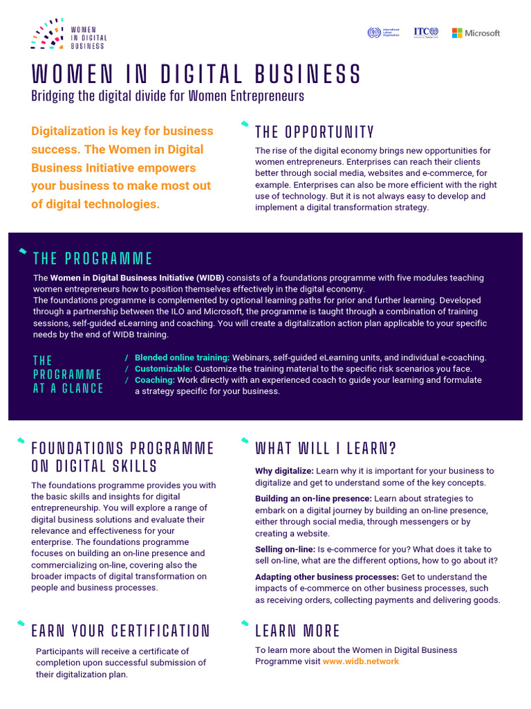 WIDB Flyer EN (1) | PDF | Entrepreneurship | Educational Technology