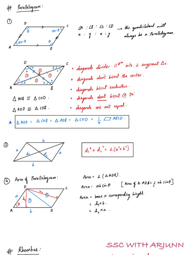 Quadrilaterals concepts (3) 4 | PDF | Geometry | Classical Geometry