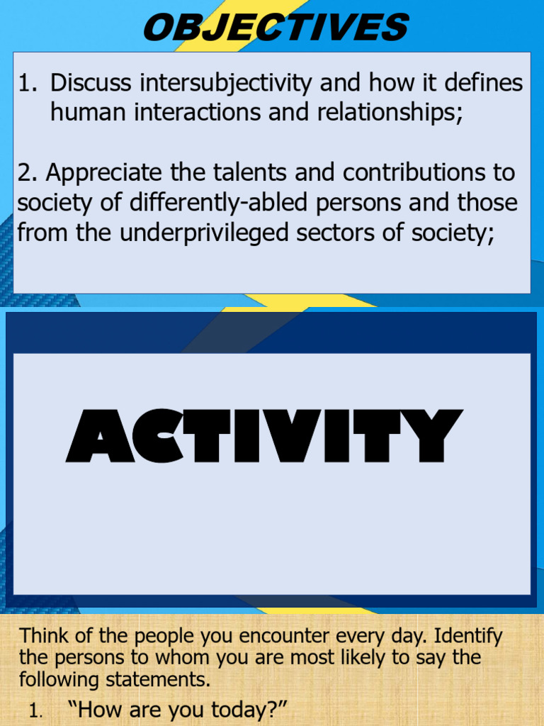 Chapter 6 Intersubjectivity (1) | PDF | Dialogue | Thought