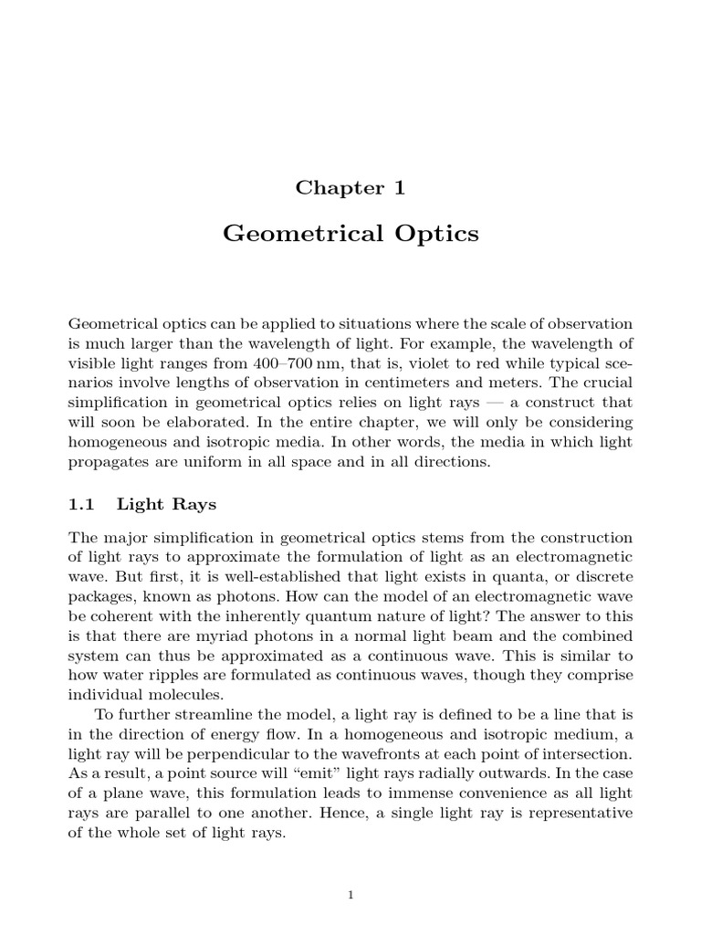 2018 Geometrical Optics | PDF | Waves | Light