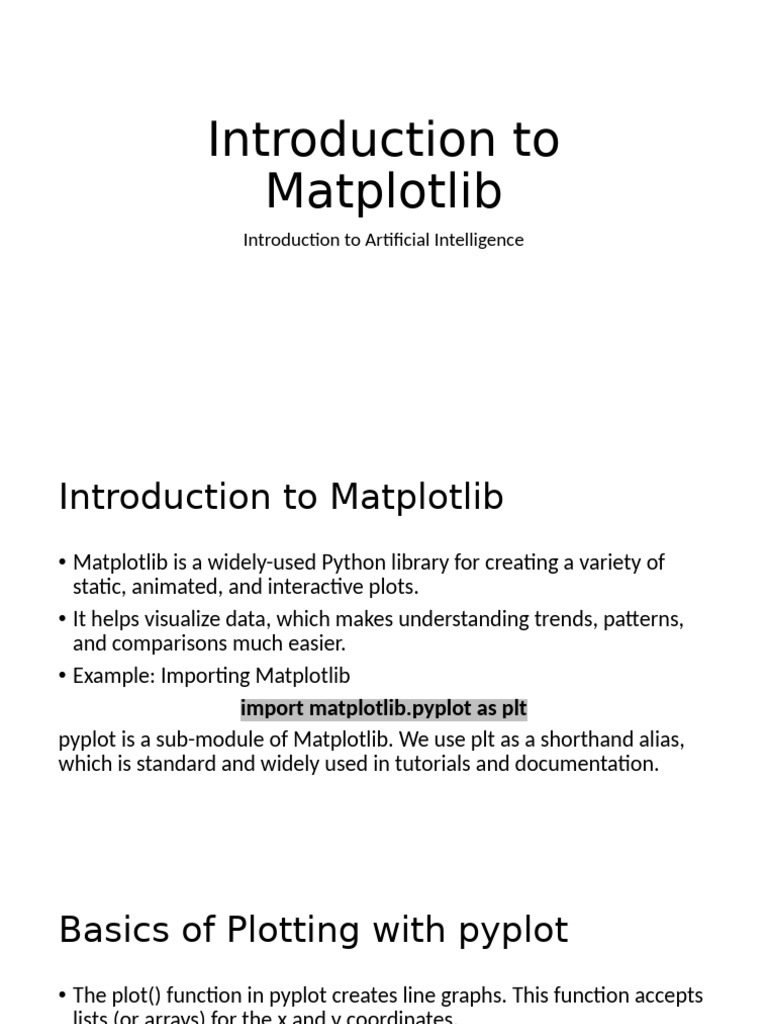 a9bf73_Introduction to Matplotlib | PDF | Histogram | Pie Chart a9bf73_Introduction to Matplotlib | PDF | Histogram | Pie Chart
