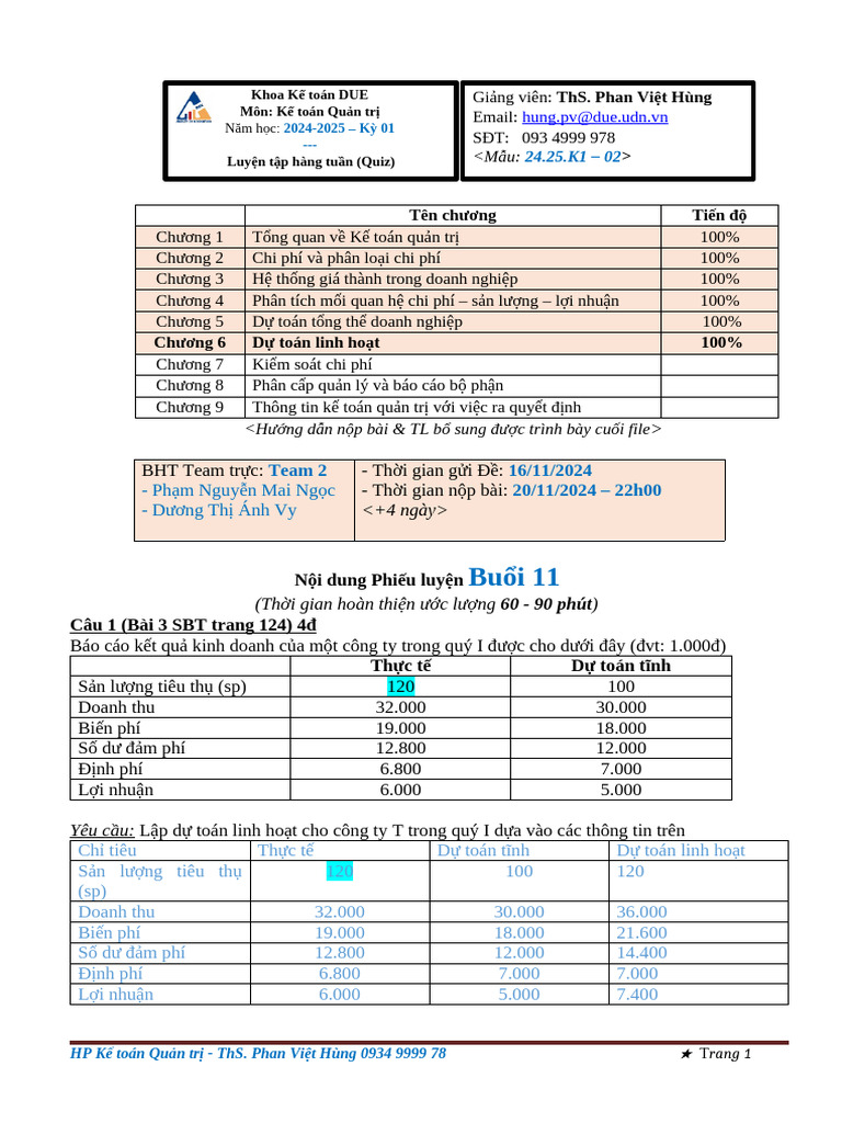 KTQT_Buổi.11_Luyện_tập_Đáp_Án_BHT.T2 | PDF