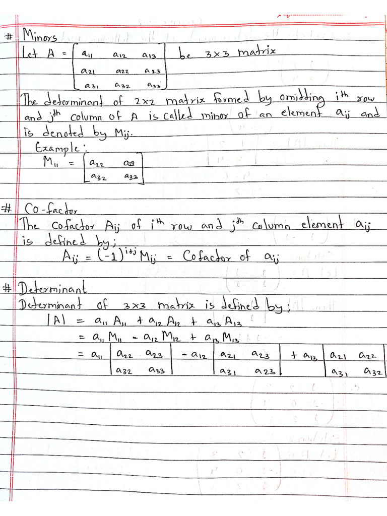 Class 11 Matrices & Determinant Ex-5.2 | PDF
