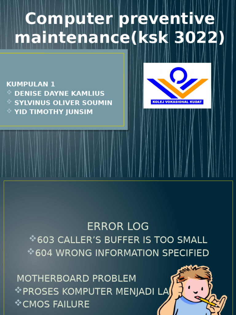 Computer Preventive Maintenance (KSK 3022) | PDF