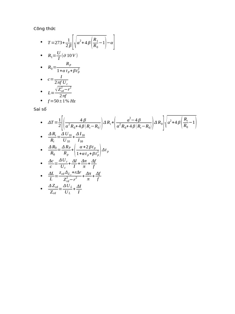 TNVL Lab7 Congthuc | PDF