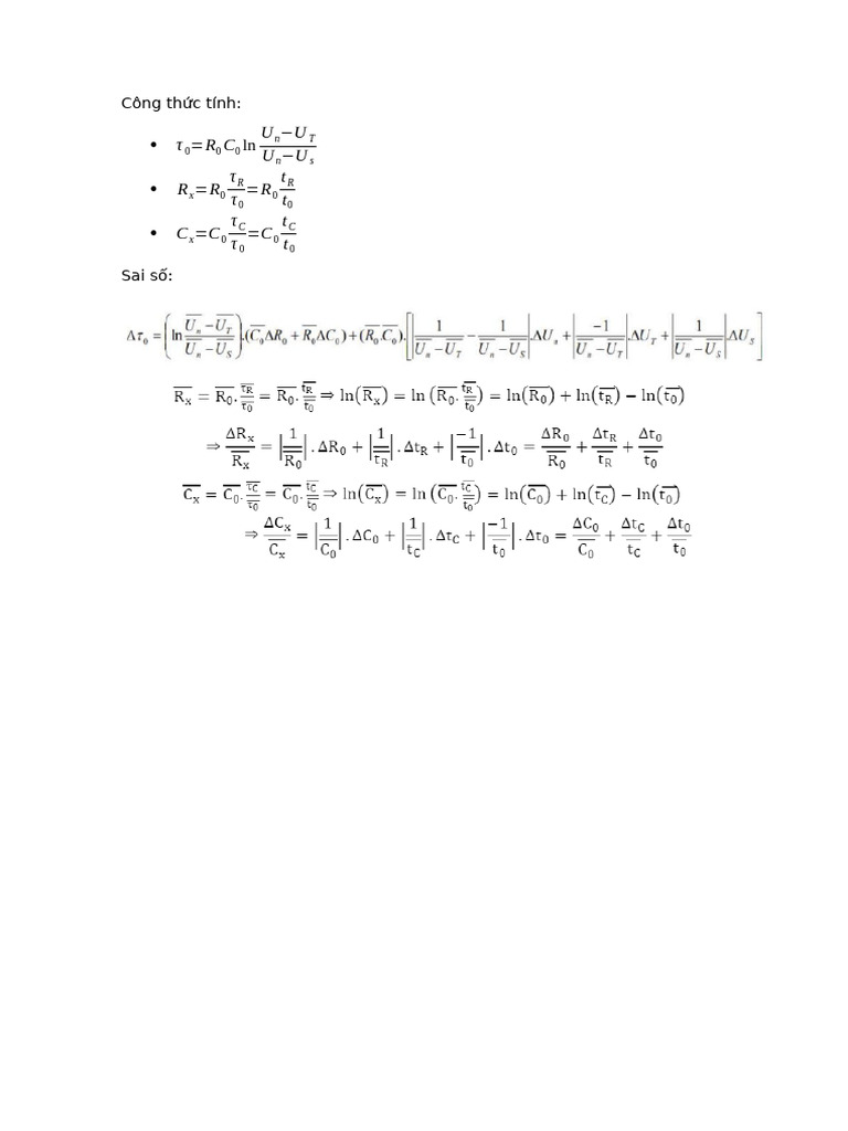 TNVL Lab6 congthuc | PDF