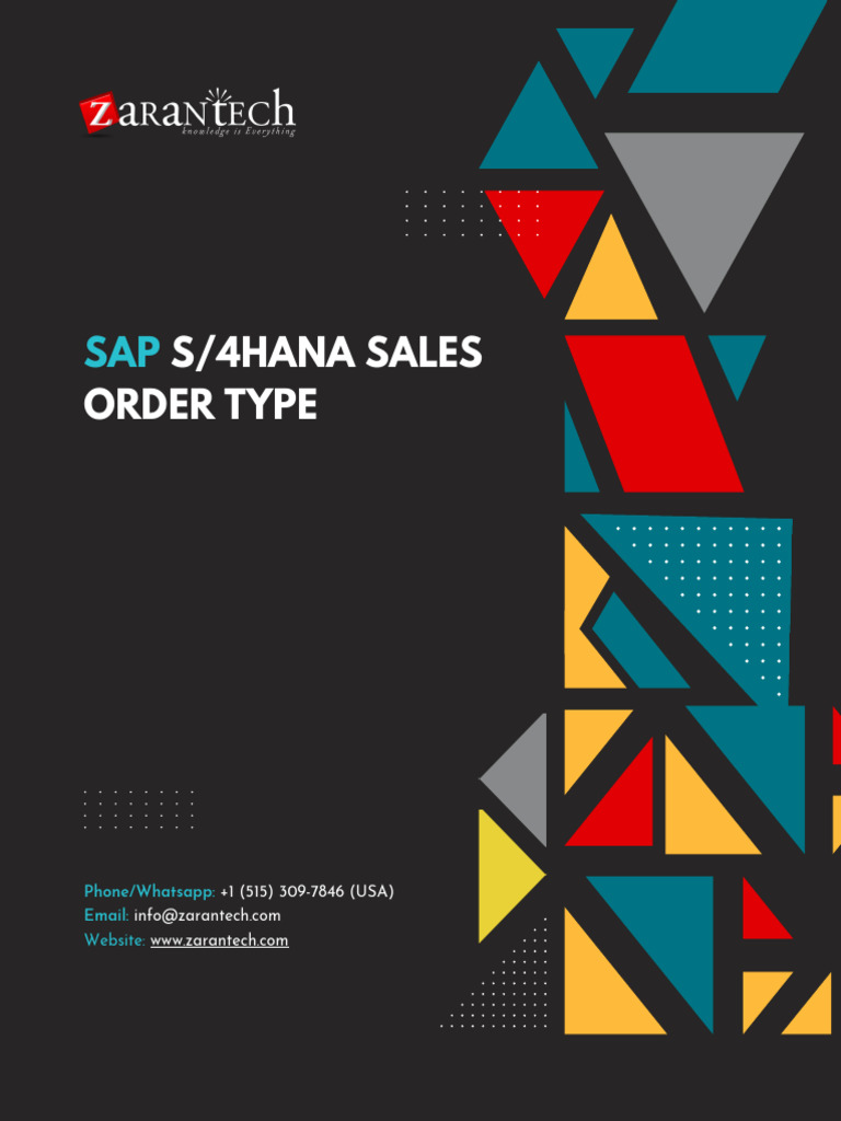 SAP S4HANA Sales Order Type | PDF | Pricing | Invoice