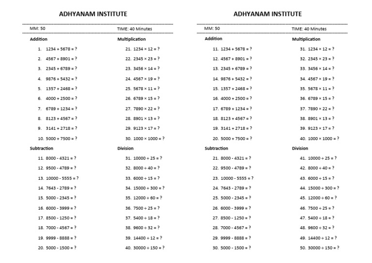 Mix Questions | PDF | Arithmetic | Elementary Mathematics