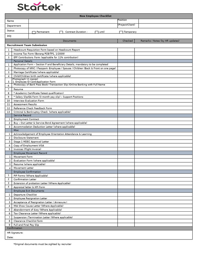 Joining Check List (2024) | PDF