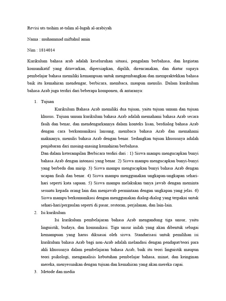 Revisi Uts Tashim | PDF