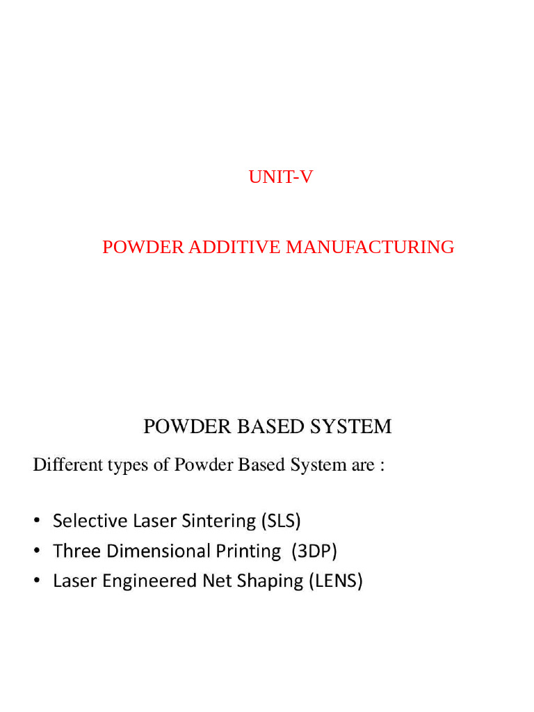 Powder Based Additive Manufacturing | PDF