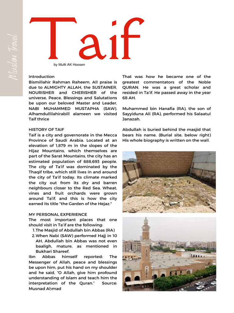 taif | PDF | Mecca | Abrahamic Religions