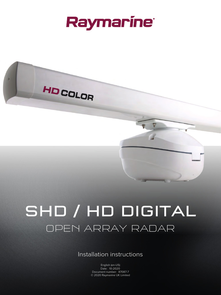 Digital Open Array Radar Installation Instructions 87087-7-En | PDF