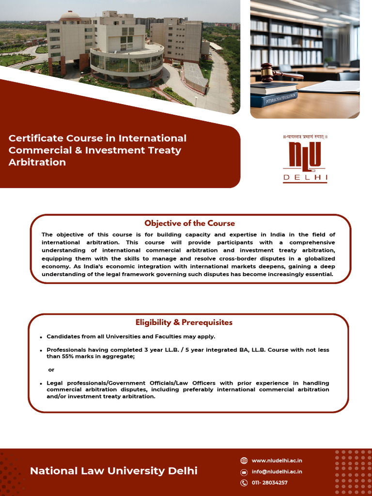 Brochure-International Investment Arbitration Certificate Course NLUD ...