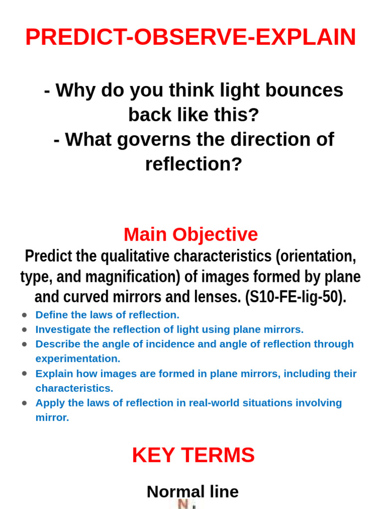 Reflection of Light Using Plane Mirror | PDF | Mirror | Reflection ...