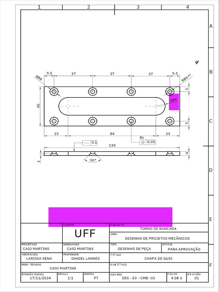 Chapa de Guia - TRAB 1 - DPM - TDB PDF | PDF