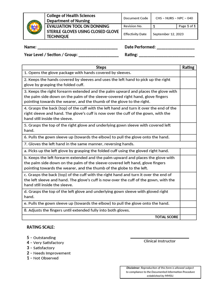 4 Closed Glove Technique | PDF | Hand | Glove