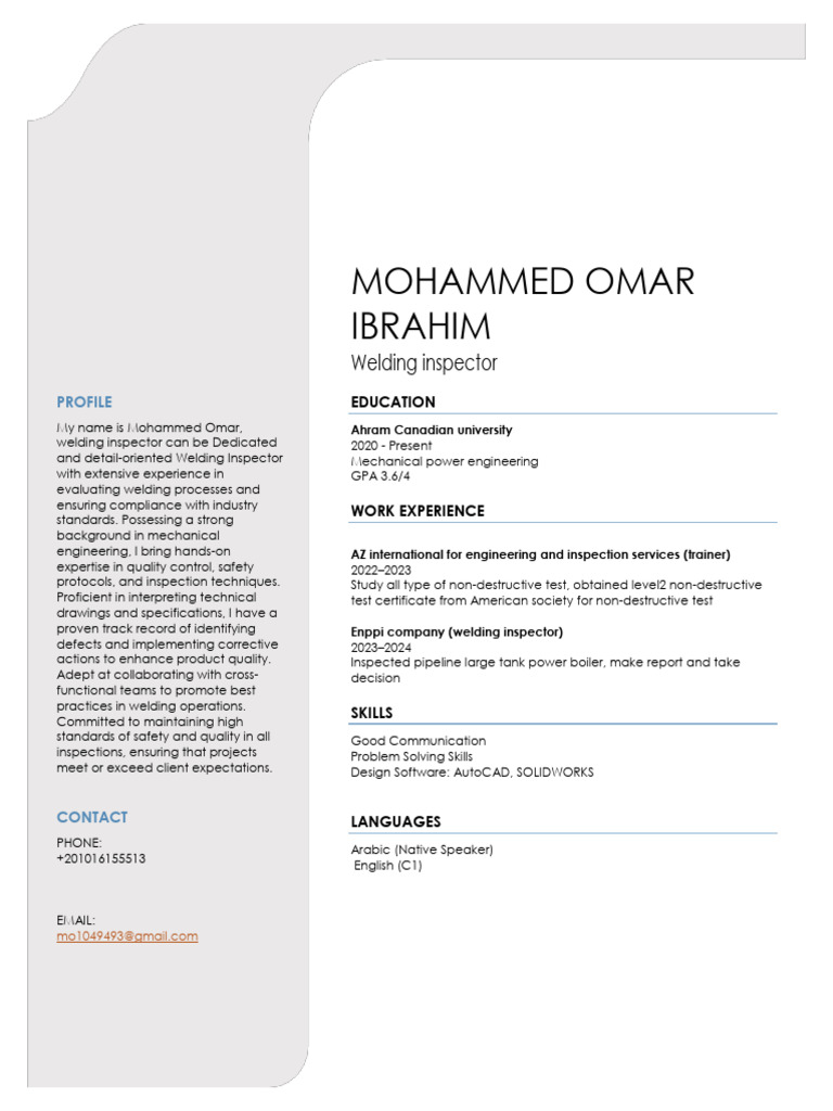 Mohammed Omar Ibrahim CV | PDF