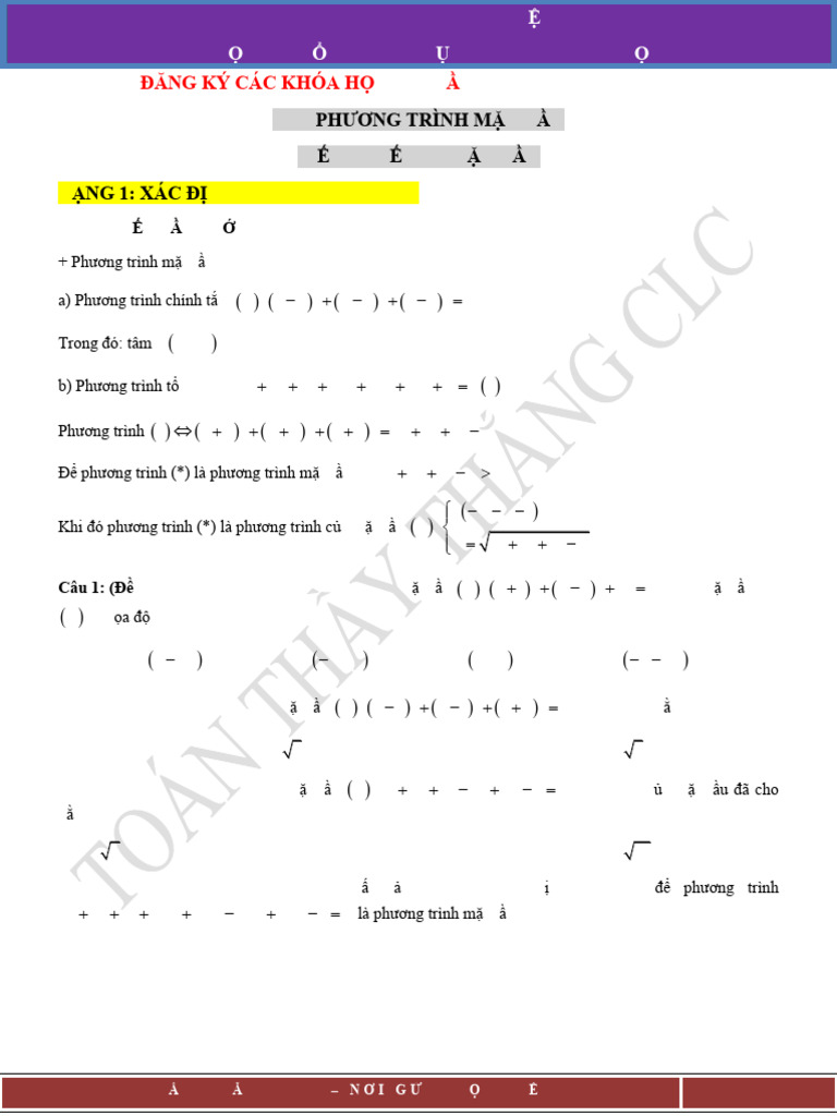 Bi 13 PHNG TRNH MT Cu (Tit 1) | PDF