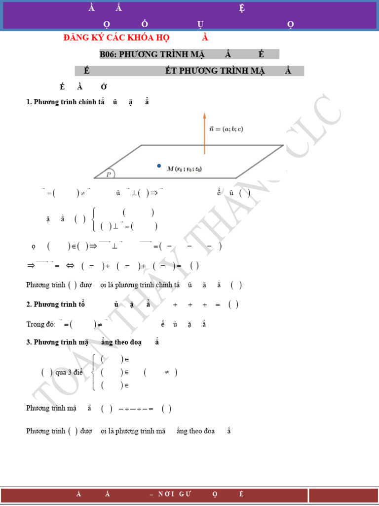 Bi 6 PHNG TRNH MT PHNG (Tit 1) | PDF