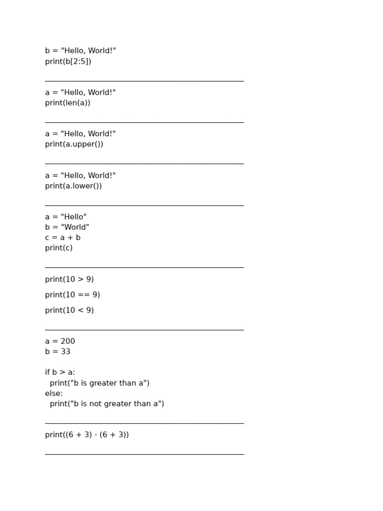 Python Basics: Strings and Comparisons | PDF