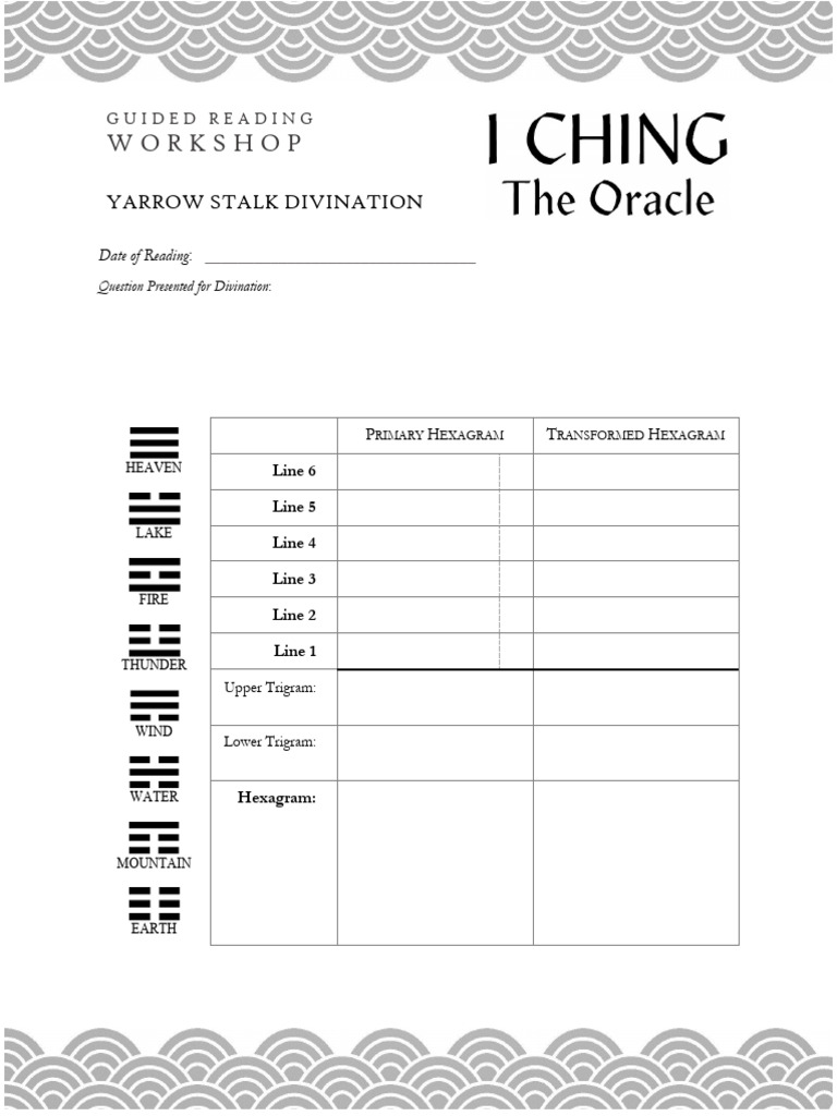 Yarrow Stalk Divination Guide | PDF | Divination