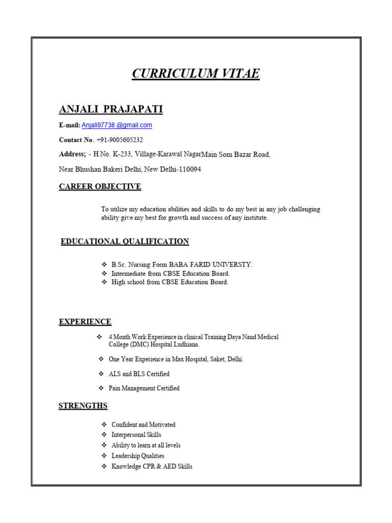 Anjali Resume | PDF